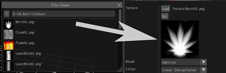 File Viewer (1.3 or later) — Effekseer Help ドキュメント